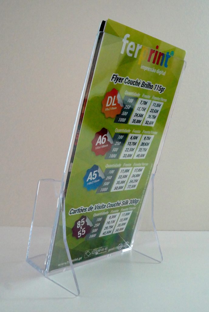 Expositor para flyers - Ferprint Impressão Digital